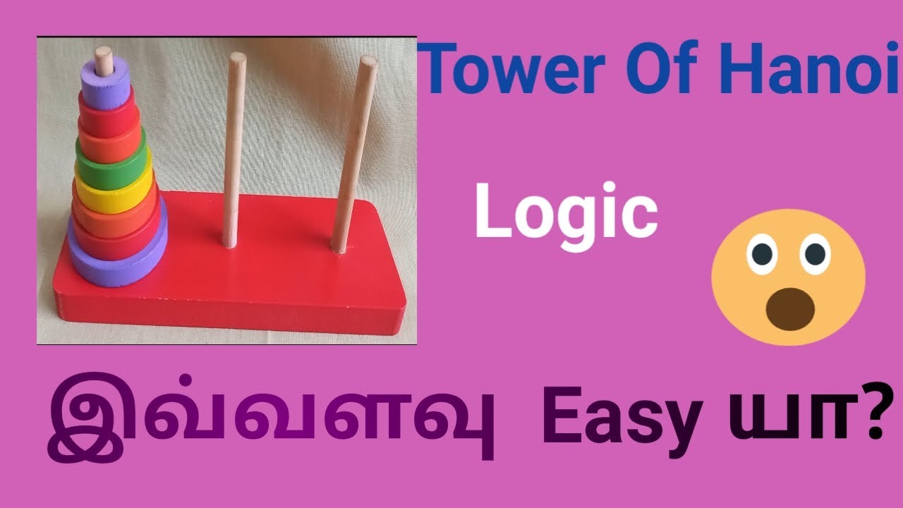 How to play tower of Hanoi | in tamil l Logic | tutorial of game ...