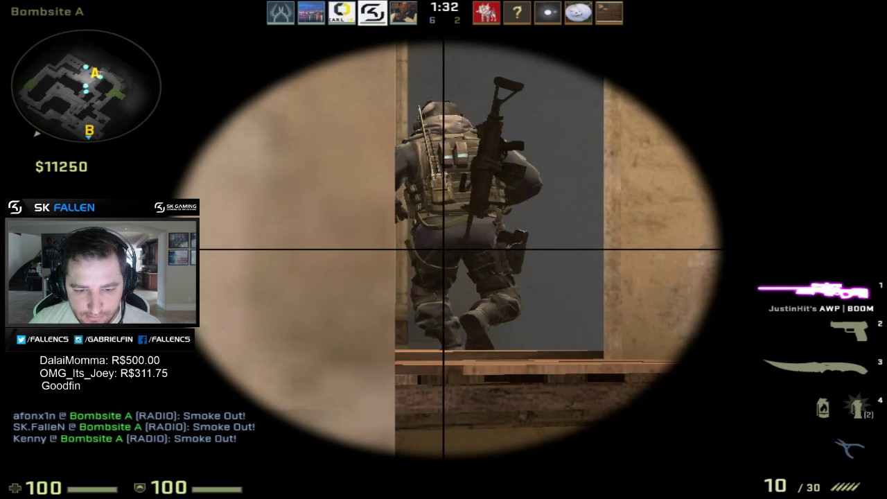 CS:GO - FALLEN MOSTRANDO O MELHOR PIXEL COM SMOKE NA MIRAGE - YouTube
