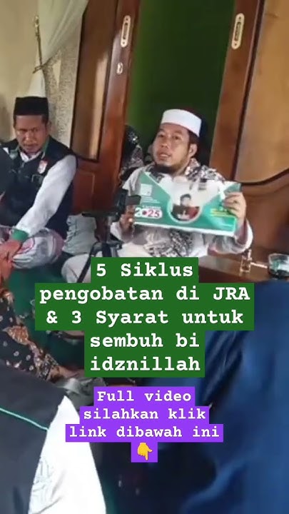 Ini adalah 5 siklus pengobatan di JRA & 3 Syarat untuk sembuh bi idznillah @ZaiHalCHANNEL - YouTube