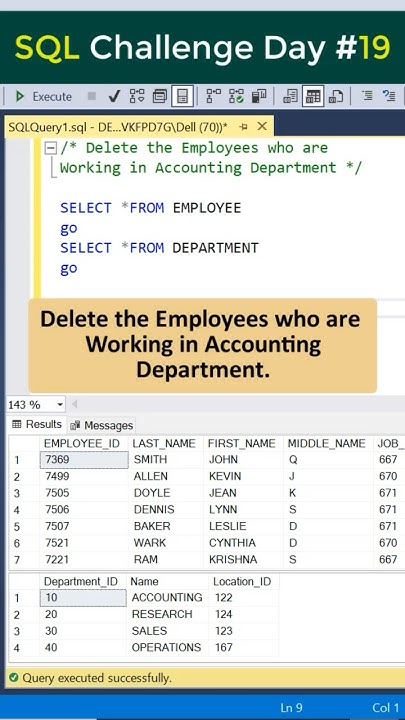 SQL Challenge Day #19 In Telugu | SQL In Telugu #sql - YouTube