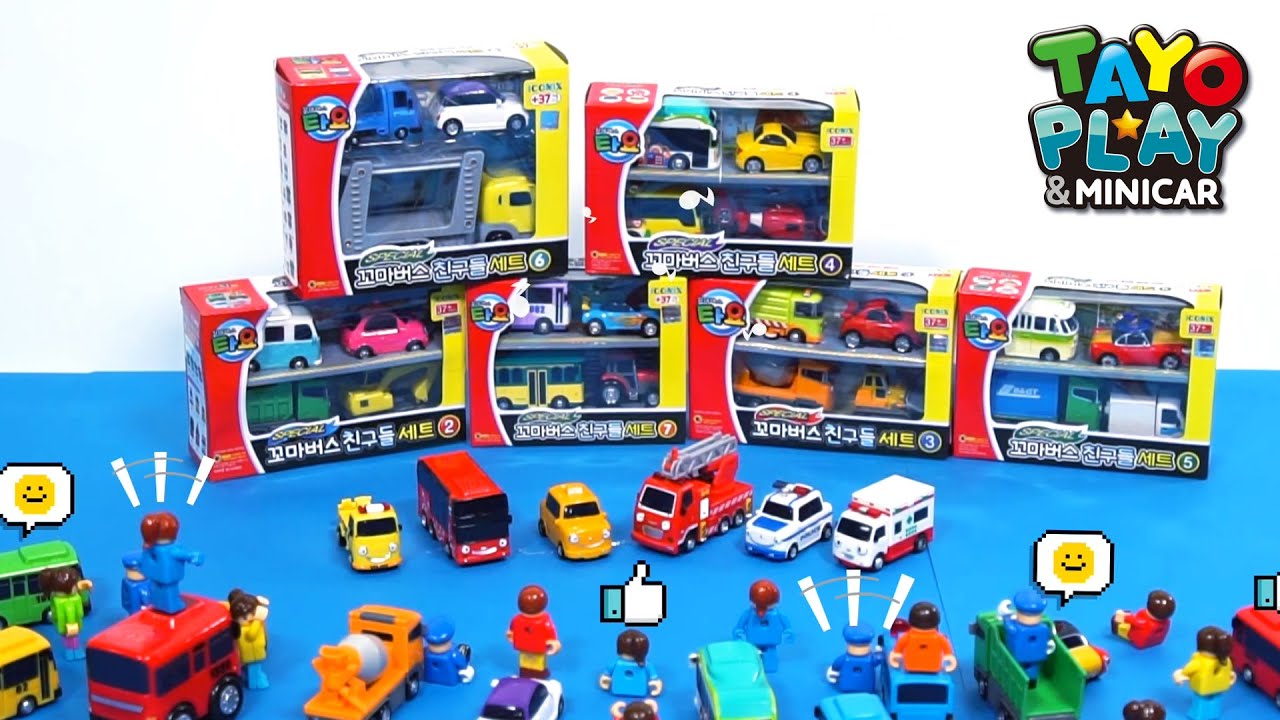 Tayo Toys Minicar Set l Tayo's special friends set 1 and The Brave Cars ...