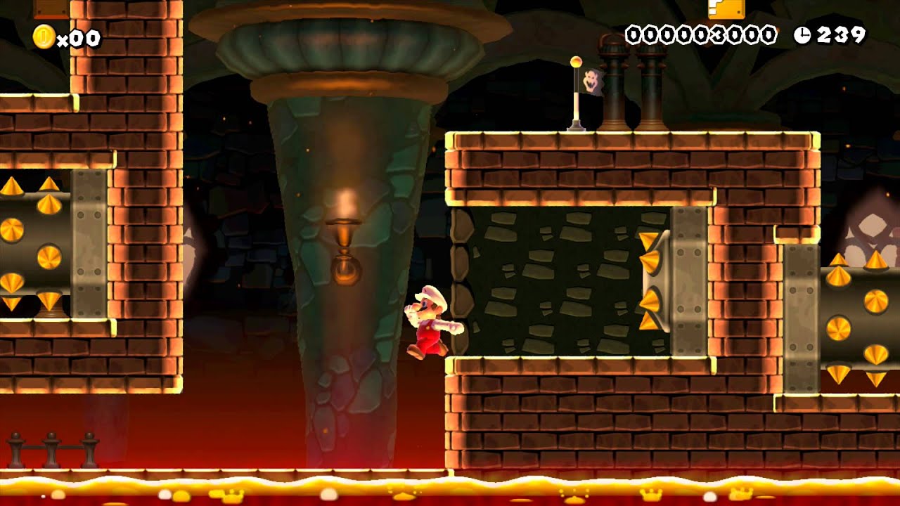 Super Mario Maker Level Review Giant Skewer Castle - YouTube