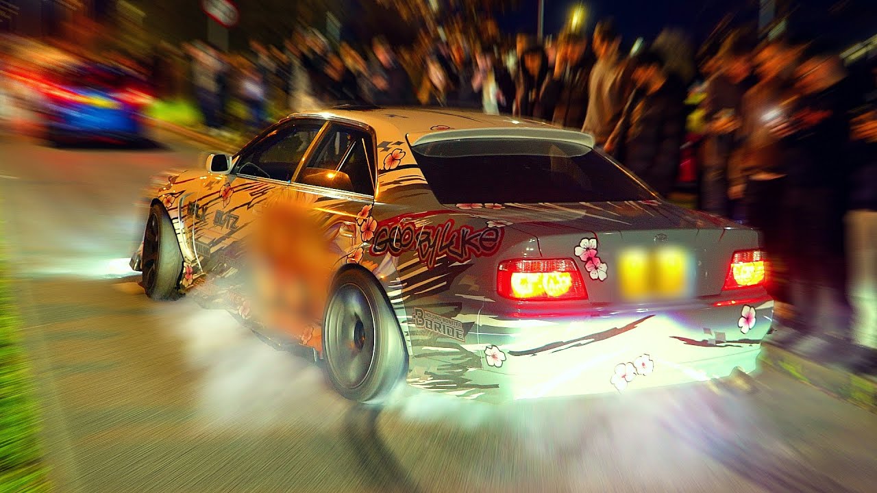 Modified Cars SEND IT At Crazy Street Meet! - Modified Cars Leaving a ...