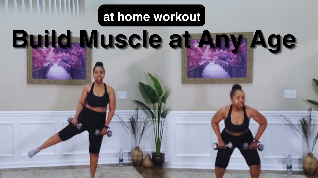 5 Min Build Muscle at Home Workout - with Weights - YouTube
