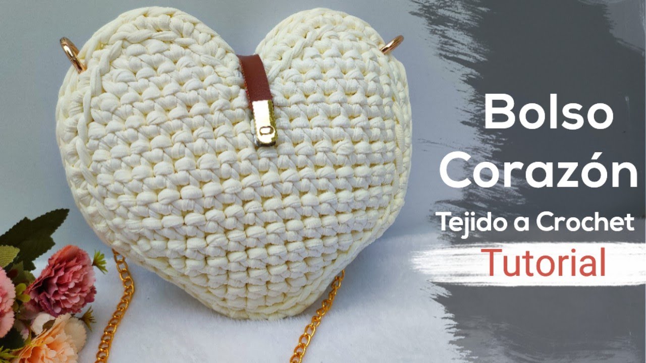 🔥Bolso Corazón / Tejido a Crochet con Trapillo/ paso a paso| super ...