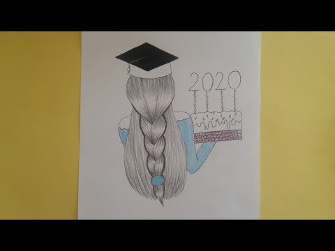 Mezun oldum çizimi 2020 🎓🎉🎂Giriş videosu