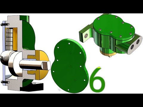 6- Project 21| Piston Pump |SolidWorks Tutorial : housing cover - YouTube