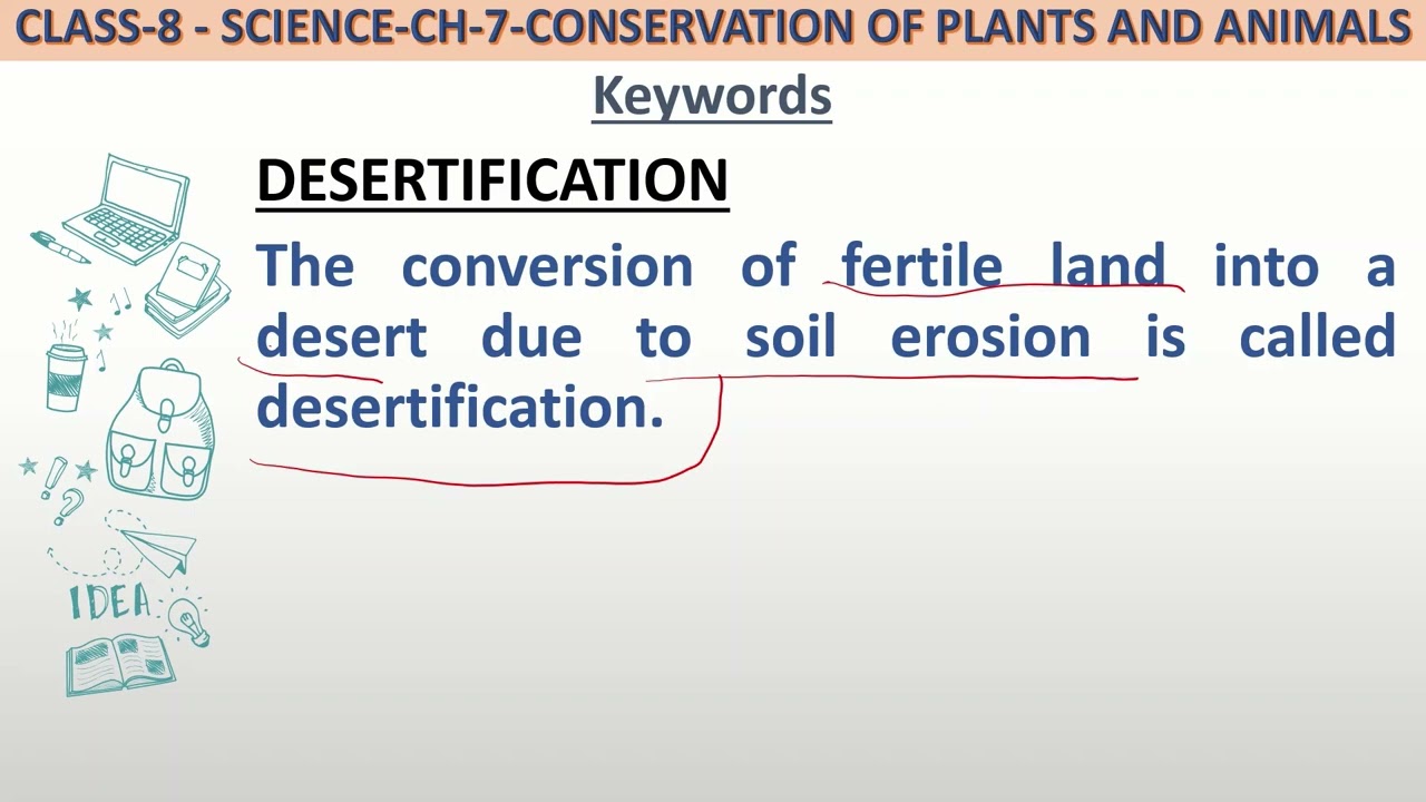 Definition of Desertification for class 8 science. - YouTube