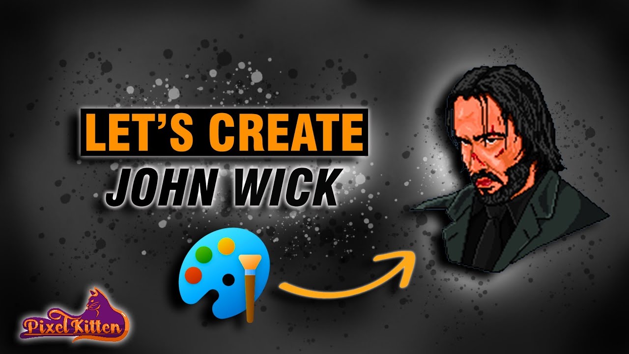 🎨 John Wick Pixel Art in Microsoft Paint Challenge! 🖌️💻 - YouTube