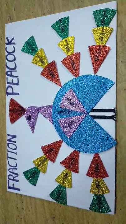 Fraction Peacock 🦚#mathsproject #fraction #model - YouTube