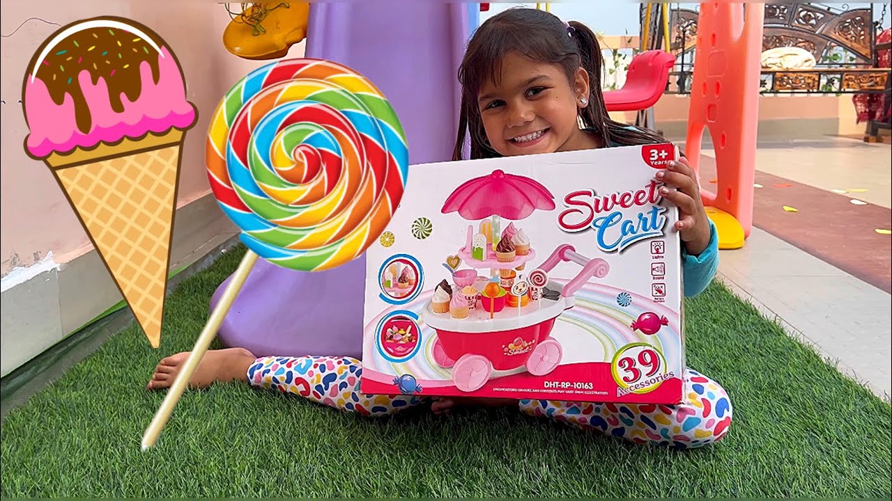Ice cream and lolly pop cart - YouTube