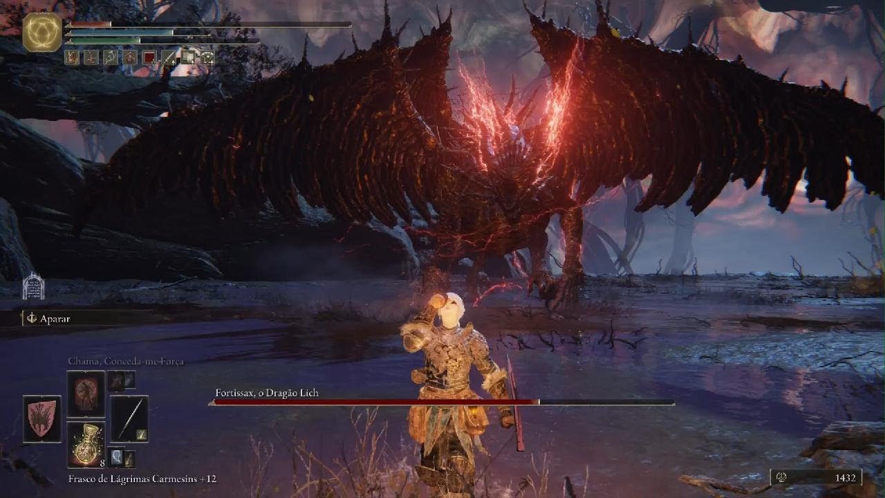 ELDEN RING - Fortissax O Dragão Lich (Solo Boss Fight) - YouTube