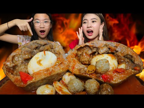 MUKBANG BAKSO JUMBO LAVA‼️ PEDES BANGET🔥🥵