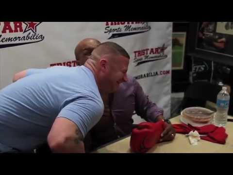 Mike Tyson Biting Ears & Signing Autographs at TRISTAR SPORTS MEMORABILIA in Las Vegas!