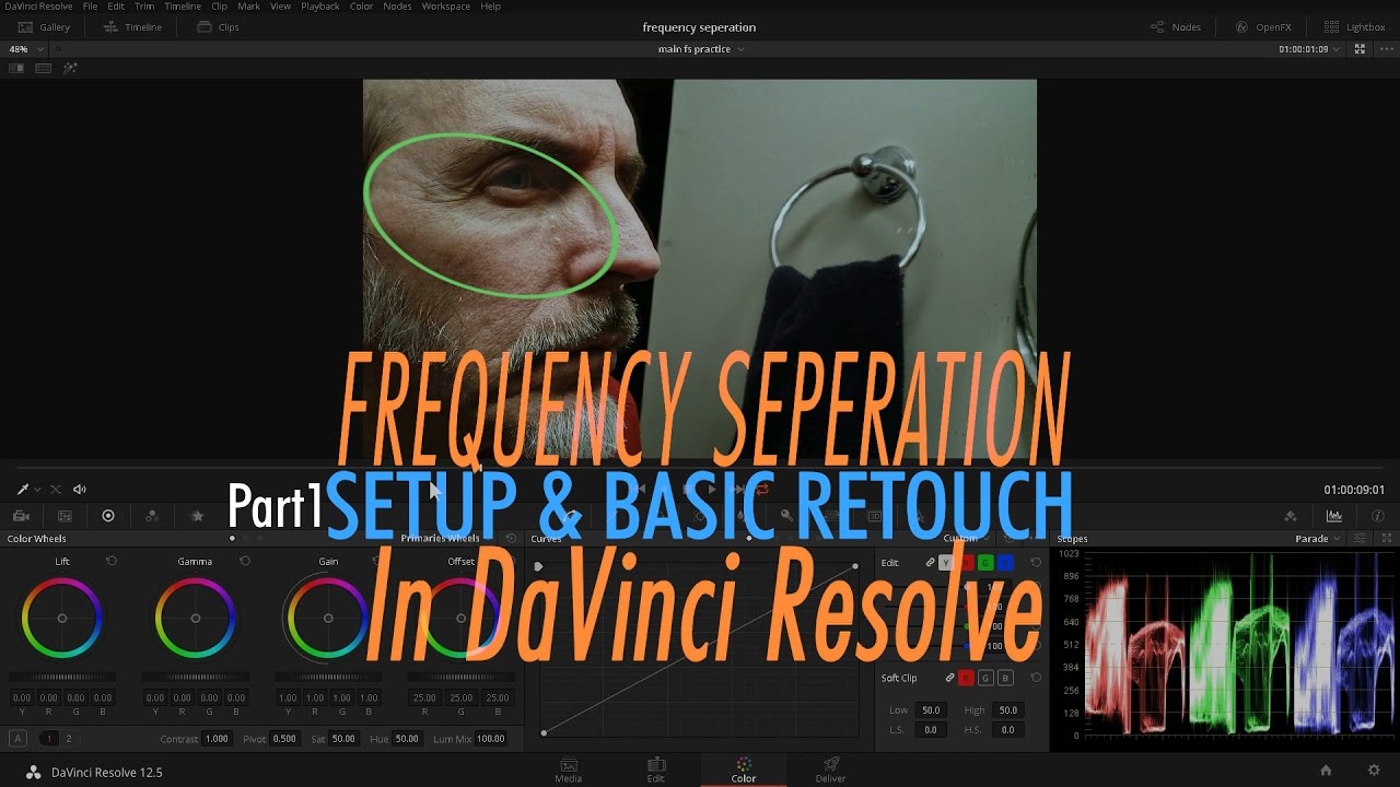 Frequency Seperation In Resolve Part 1 - YouTube