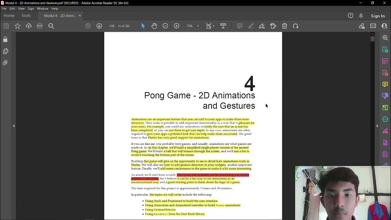 Modul 4 Simple Pong - 2D Animation and Gesture - YouTube