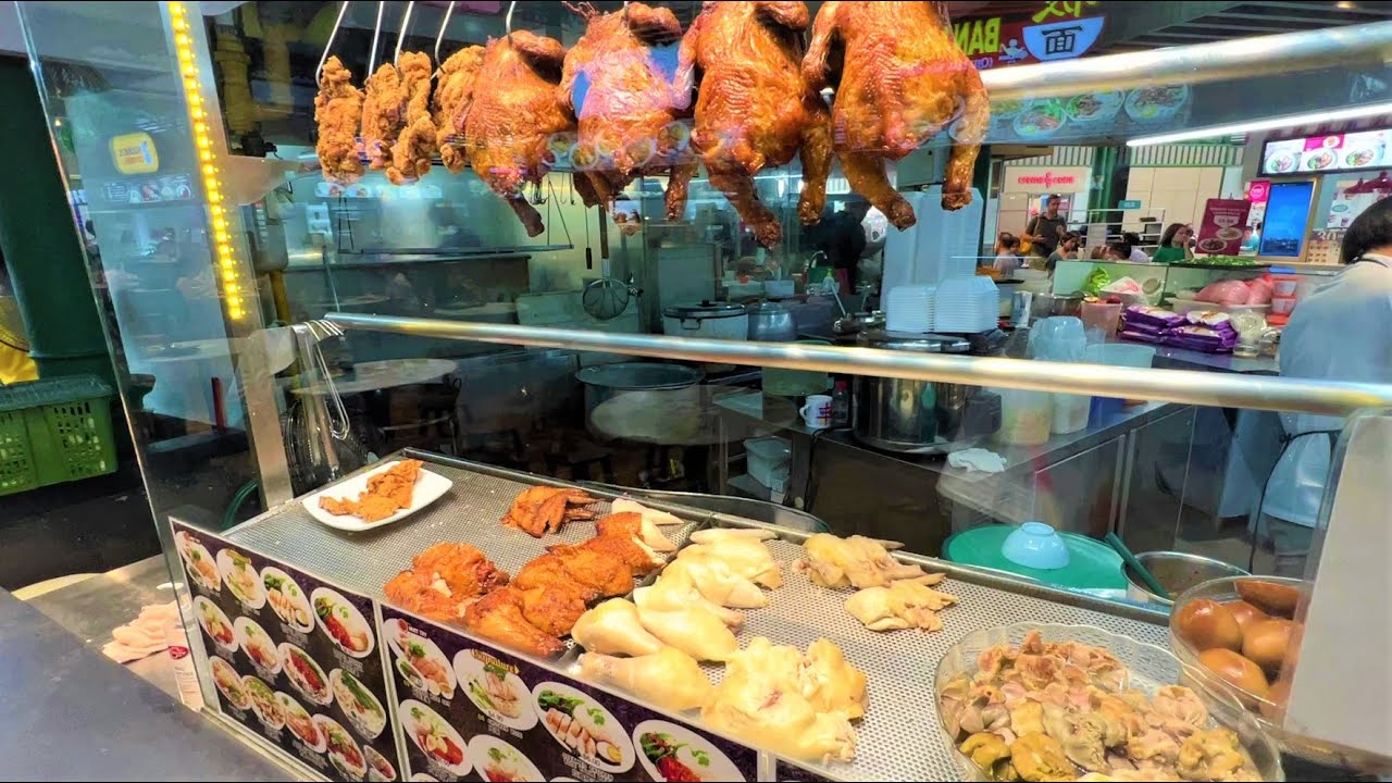 Roasted Chicken with Egg and Vegetables | SINGAPORE HAWKER FOOD - YouTube