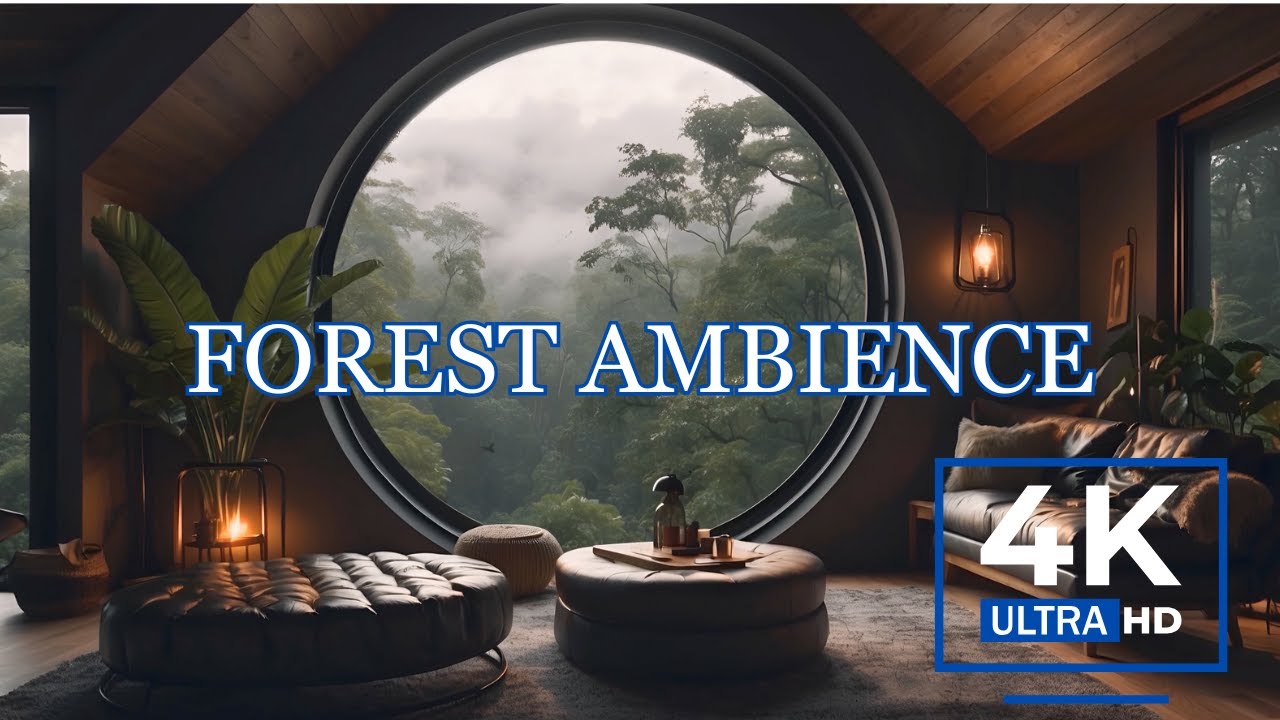 10 Hours of Cozy Forest Ambience | Rain on Window & Ambient Sounds | 4k ...