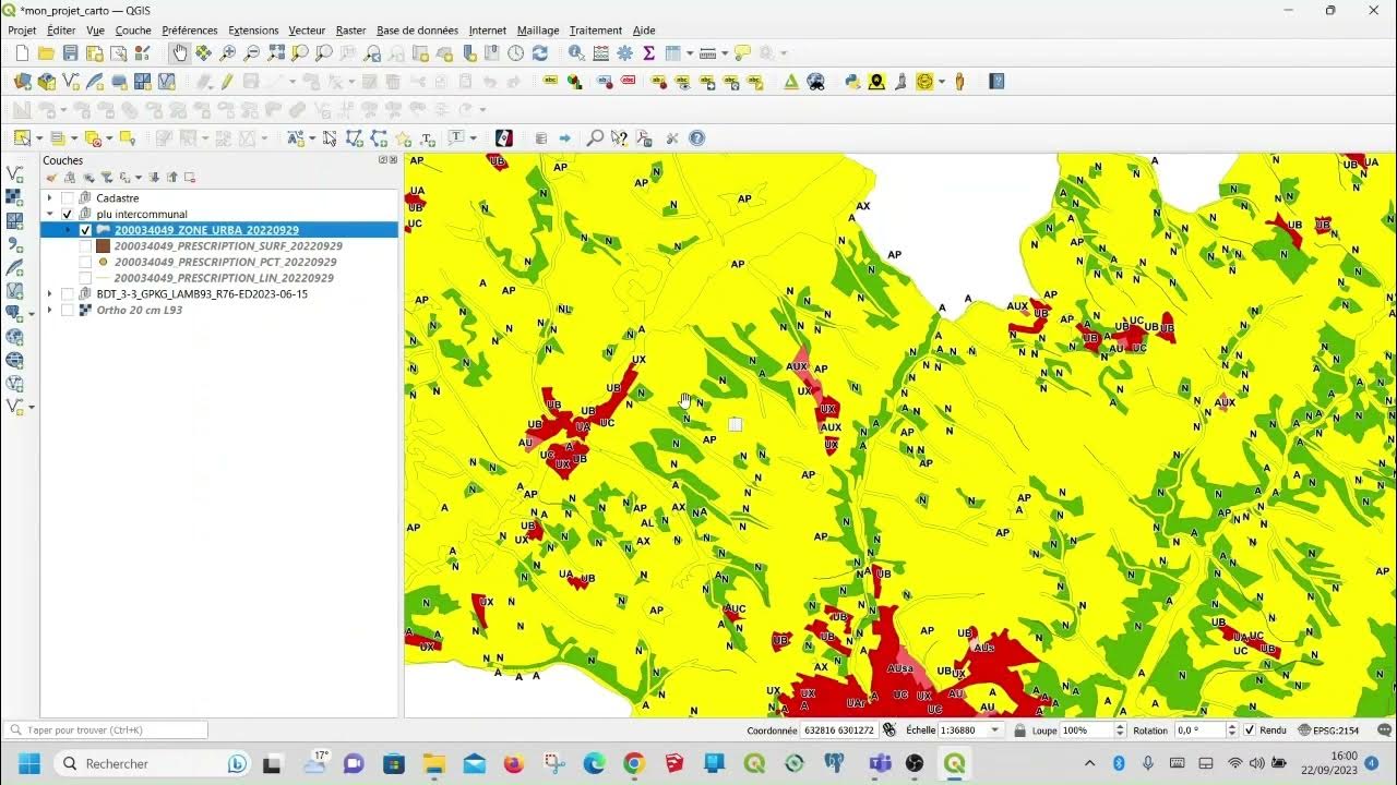 7 - Comment télécharger le PLU d'un EPCI, l' intégrer à notre projet QGIS et le styliser ? - YouTube