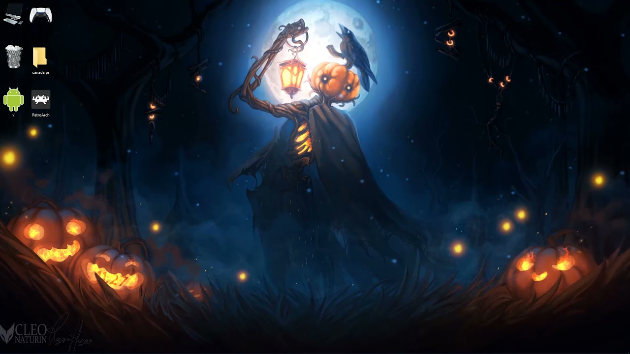 wallpaper engine Halloween pumpkin head free - YouTube