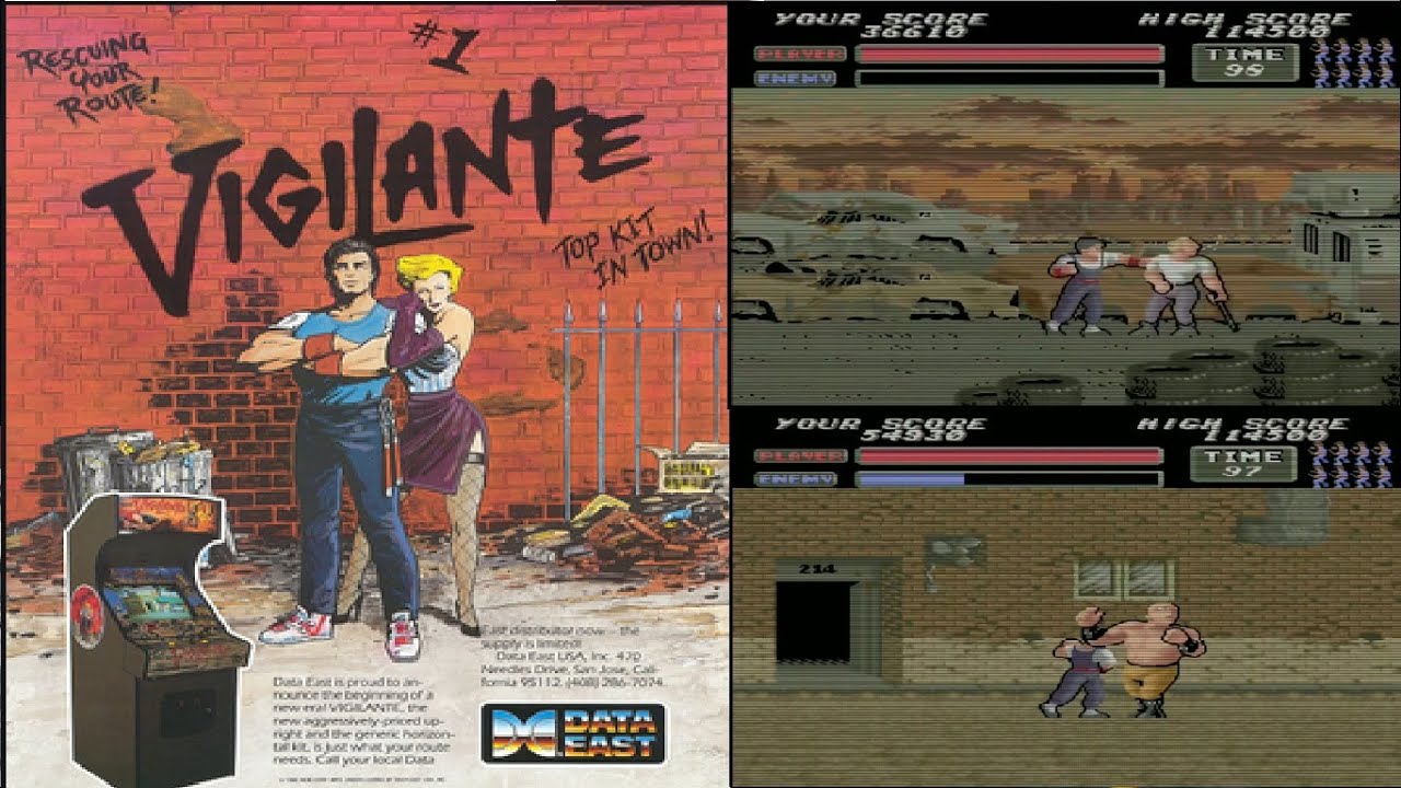 Vigilante(ビジランテ) ARCADE GAME+ 100% retro - YouTube