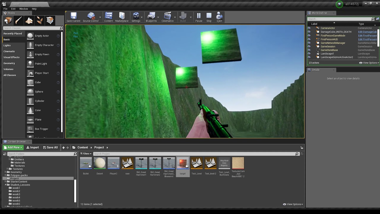 Shooting and Target mechanic example - YouTube