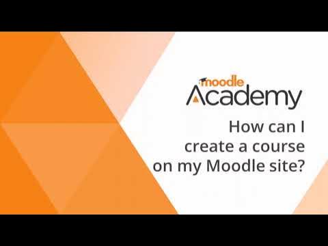 How can I create a course in my Moodle site? - YouTube