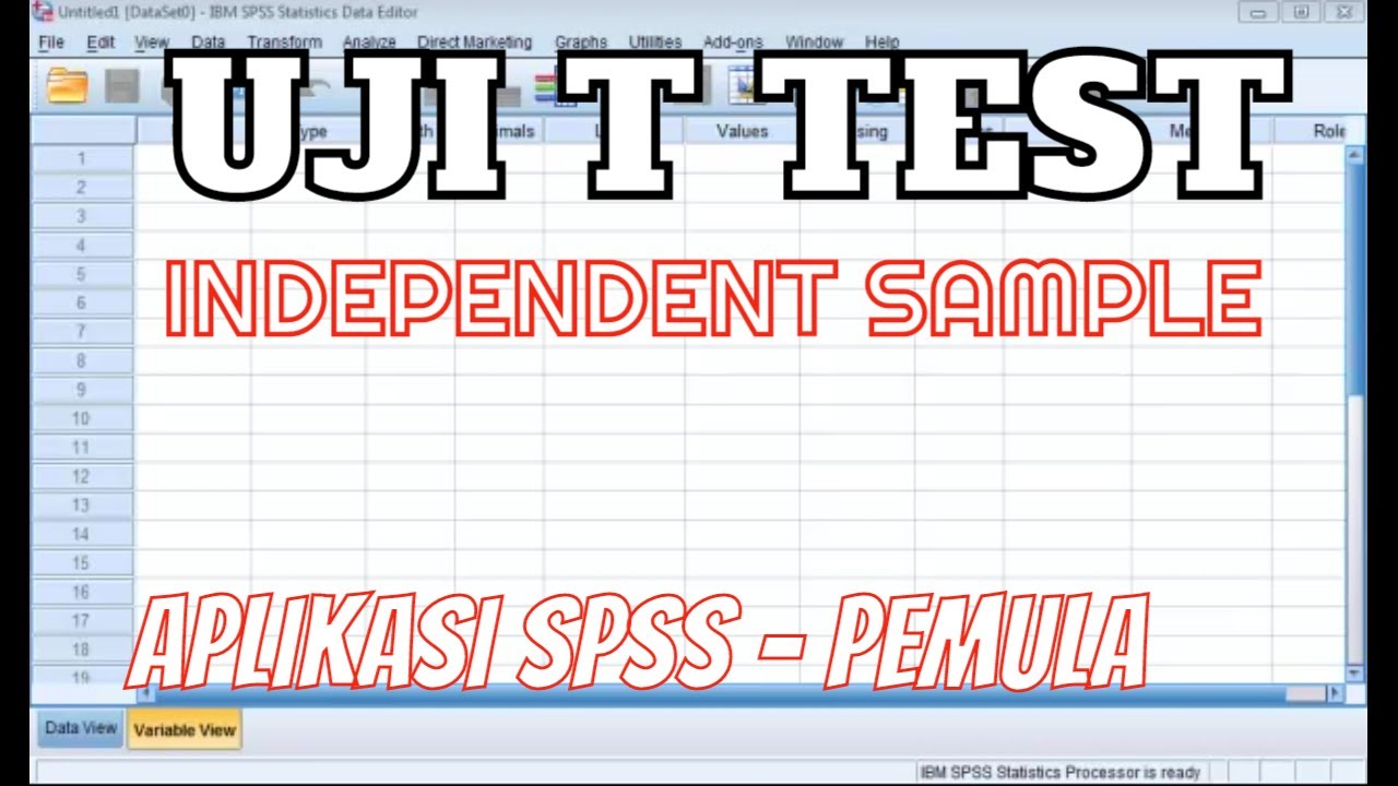 TUTORIAL UJI T TEST SAMPLE INDEPENDENT - APLIKASI SPSS - YouTube