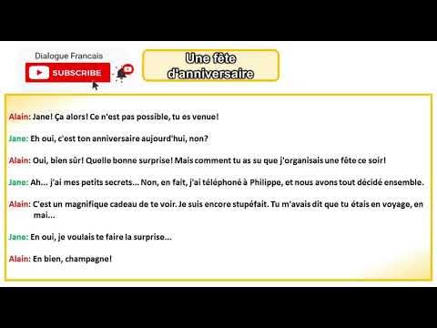 Dialogue En Français Nº:221 une fête d'anniversaire - YouTube