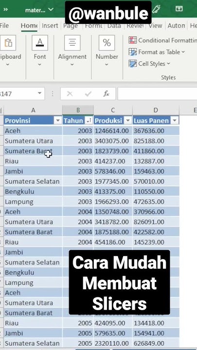 Cara Mudah Membuat Slicers di Excel #short #shorts #excel #exceltips - YouTube