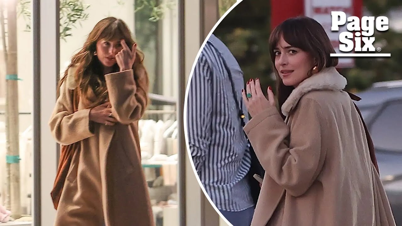Dakota Johnson flaunts emerald engagement ring after shutting down ...