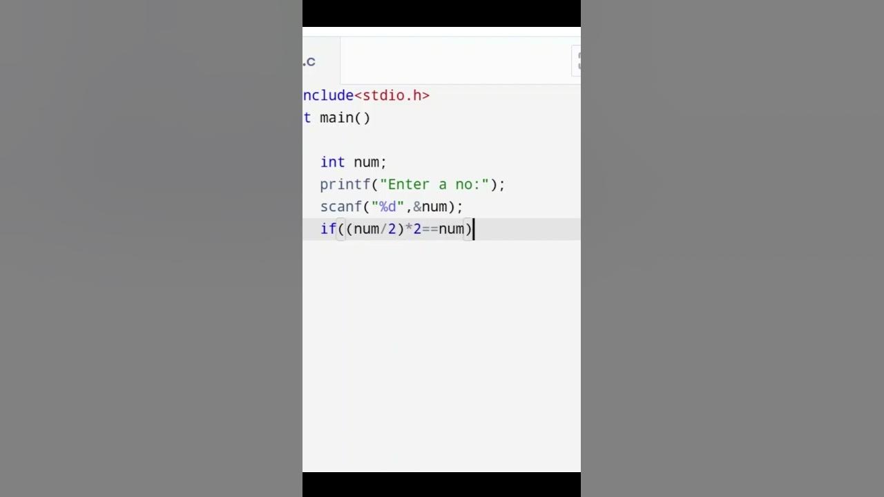 "Check Even or Odd Using Arithmetic Operator in C" - YouTube