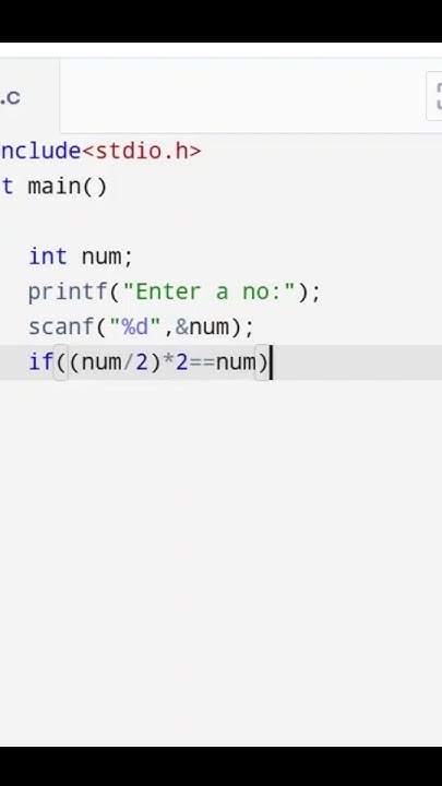 "Check Even or Odd Using Arithmetic Operator in C" - YouTube
