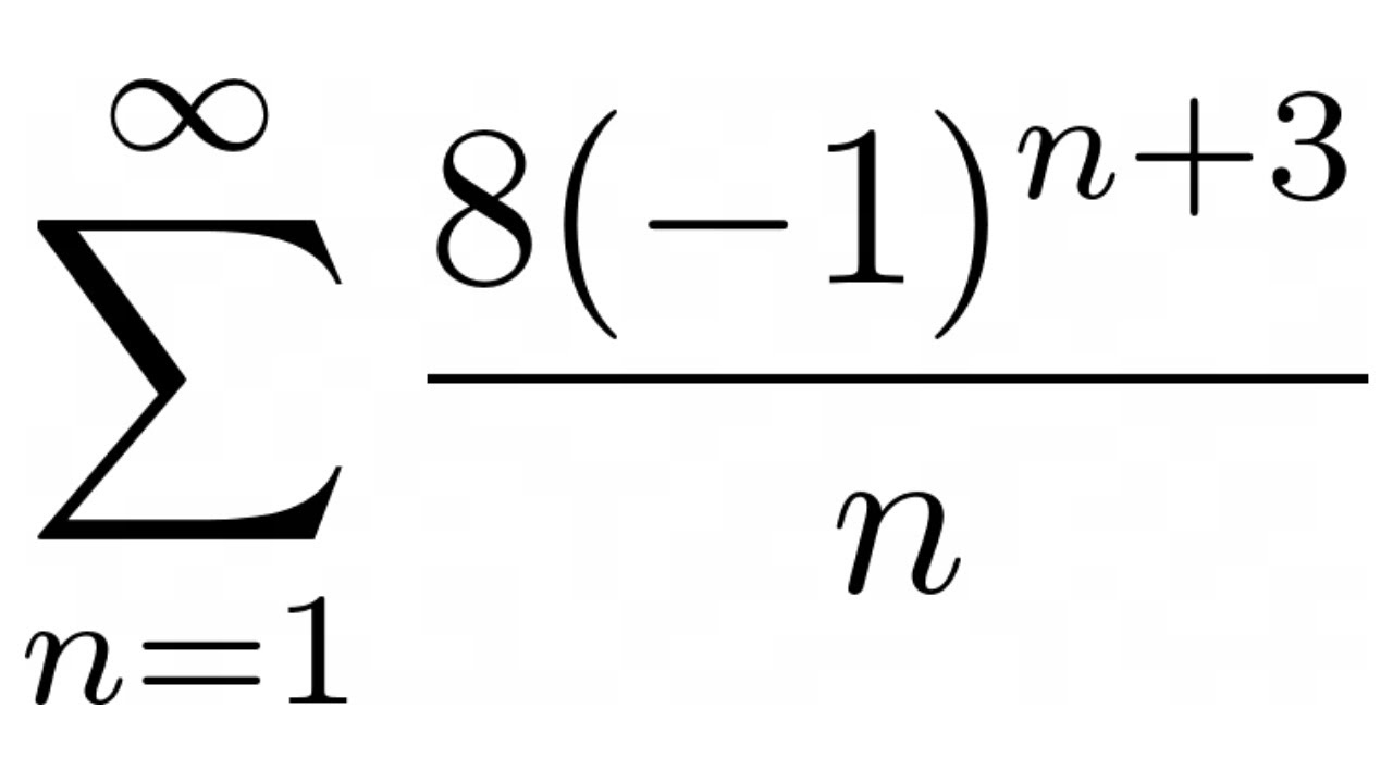 Infinite Series SUM 8 1 n 3 n YouTube