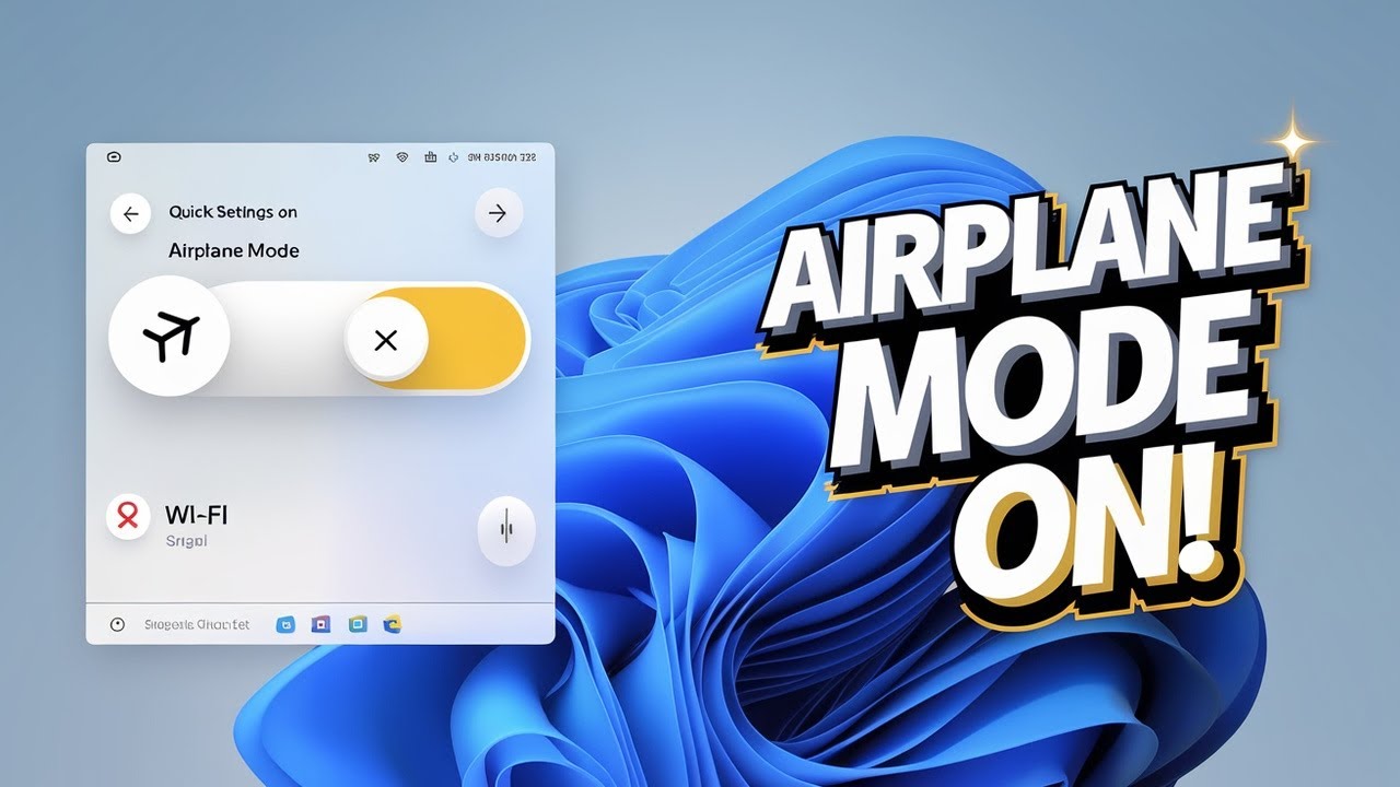 "How to Turn On Airplane Mode in Windows 11 | Quick Settings Tutorial ...