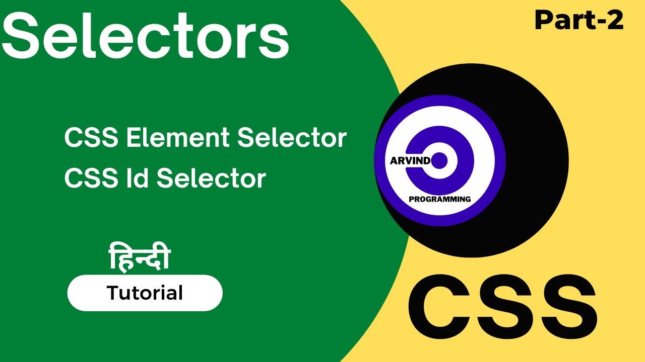 Css Element Selector And Id Selector Css Tutorial In Hindi Youtube