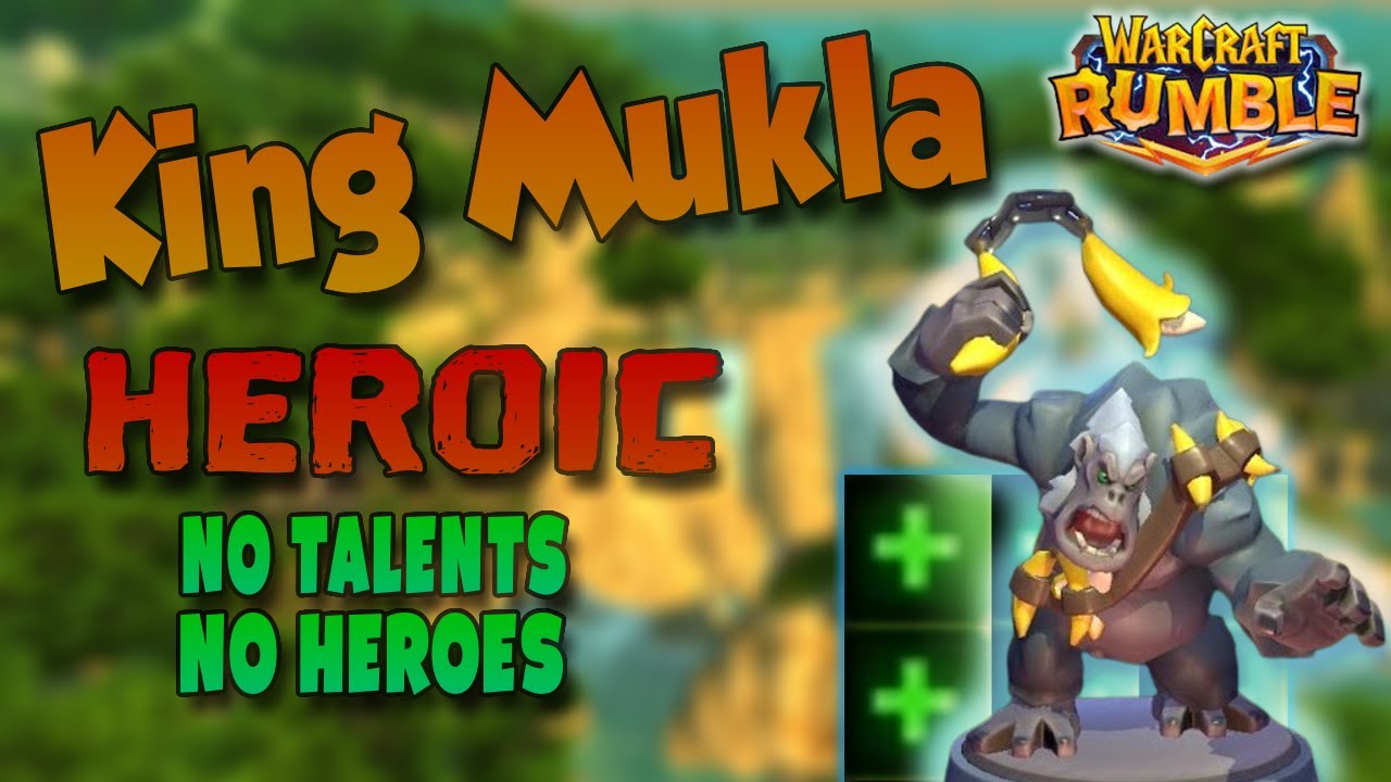 Warcraft Rumble - King Mukla Killed with 6 Talentless Minis - YouTube