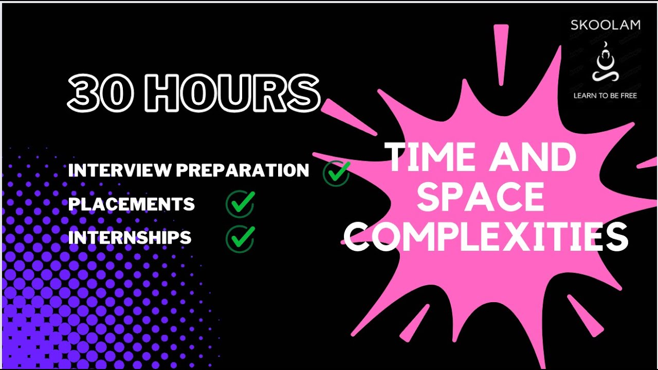 Space And Time Complexity Dsa In 30 Hrs Part 1 Big O Notation Interview Ready Youtube