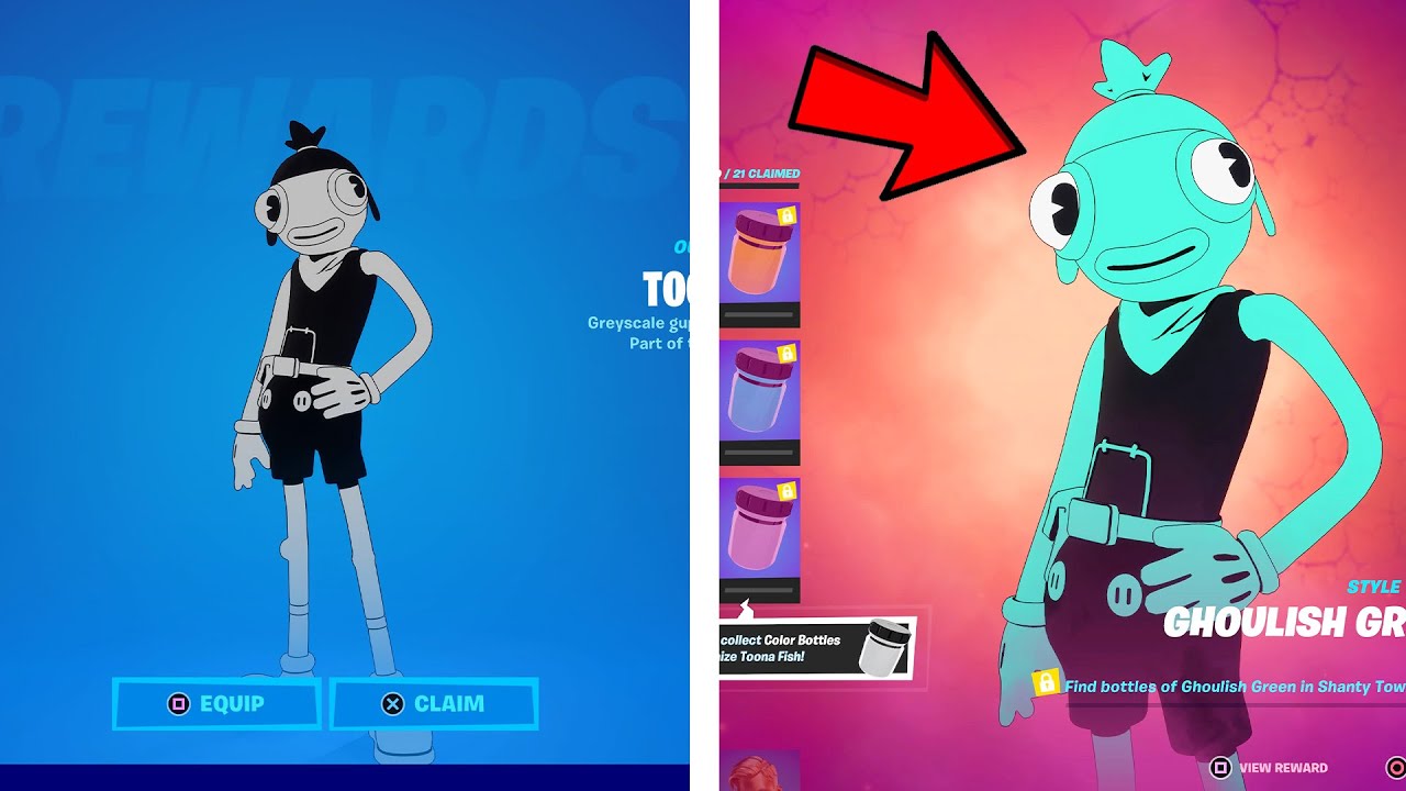 How To Unlock ALL PAINT A TOONA FISH STYLES in Fortnite Season 8 ...