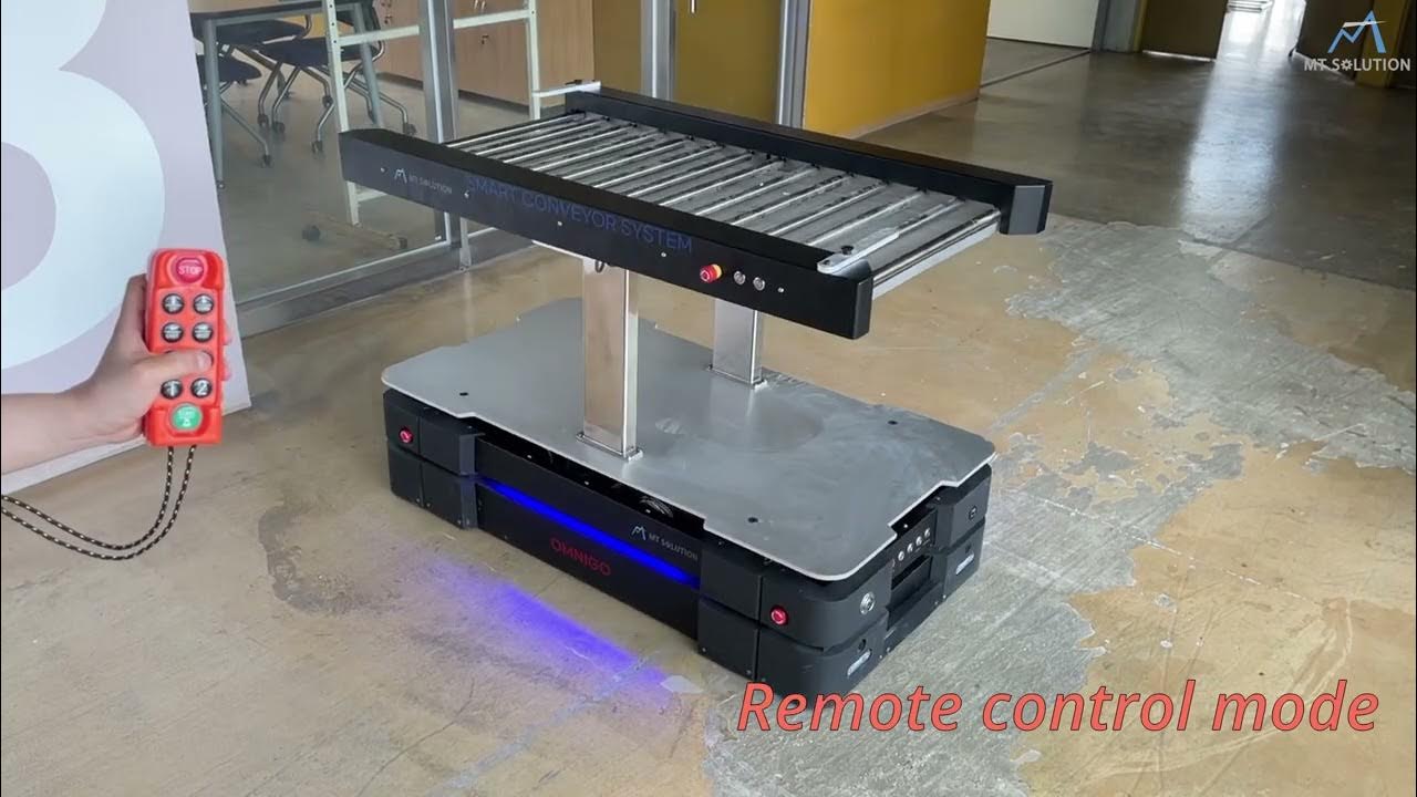 컨베이어가 탑재된 모바일로봇 Mobile Robots with Conveyor (AMR) - YouTube