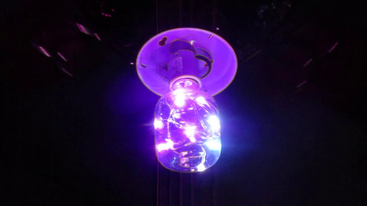 LED Fairly light-bulb in operation - YouTube