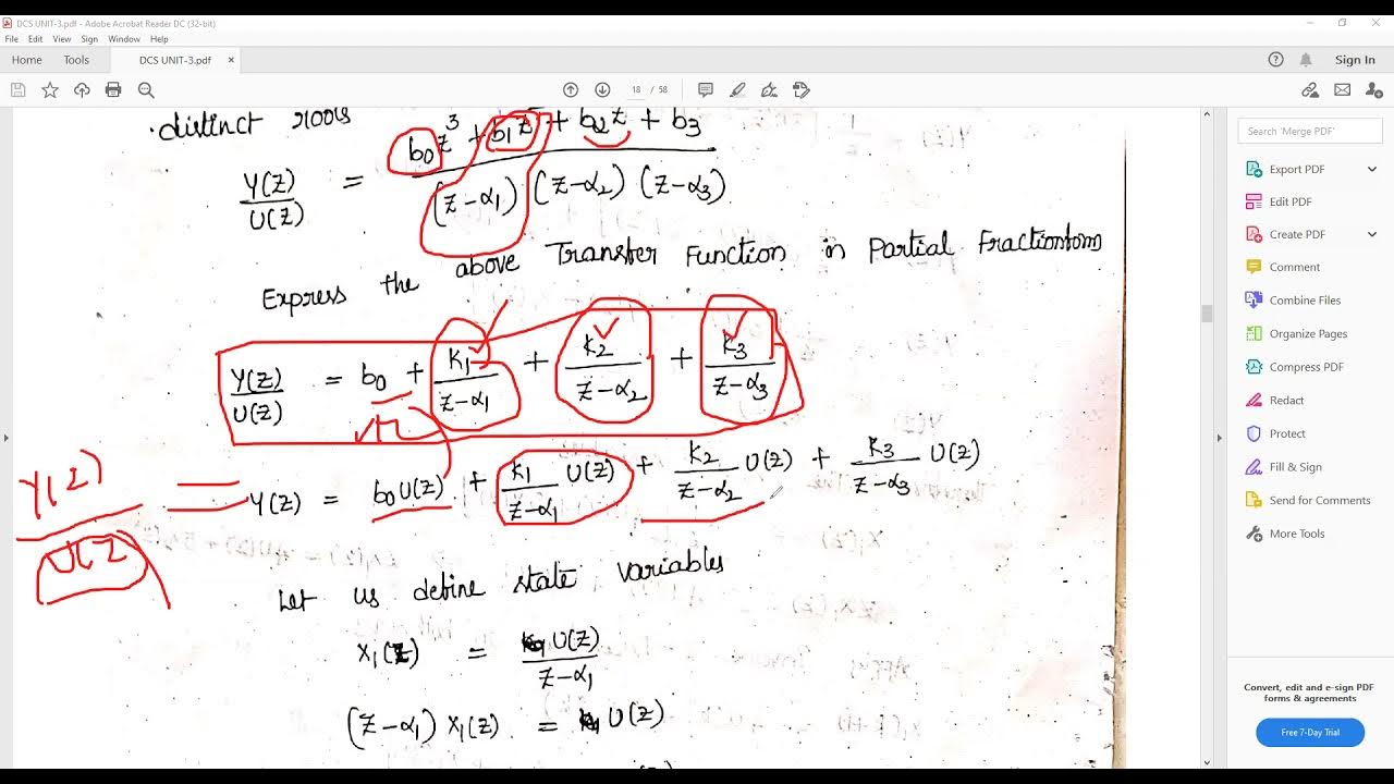 JNTUK R16 IV EEE II SEM DIGITAL CONTROL SYSTEMS UNIT3 TOPIC DIAGONAL CANONICAL FORM 1 - YouTube