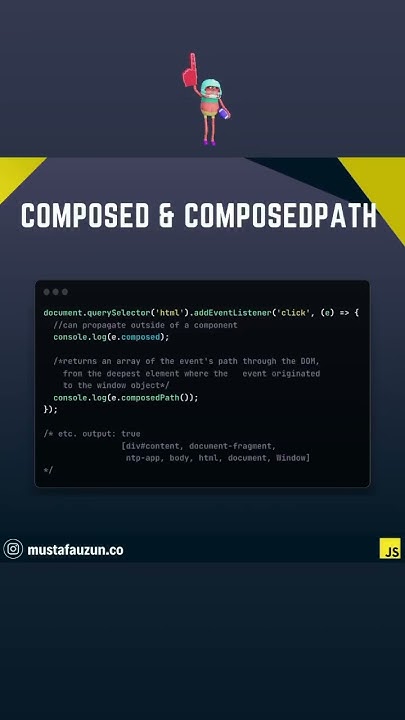Javascript, Composed & ComposedPath #havascript - YouTube