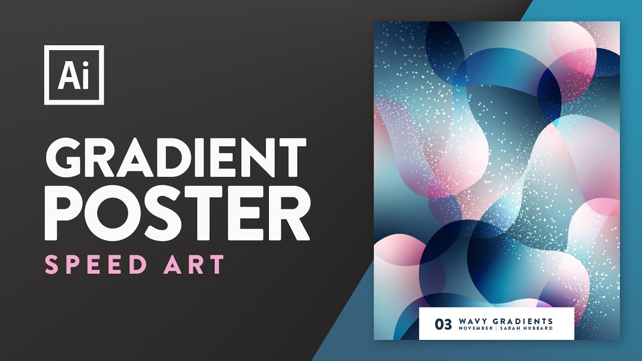 Abstract Gradient Poster | Speed Art | Adobe Illustrator - YouTube