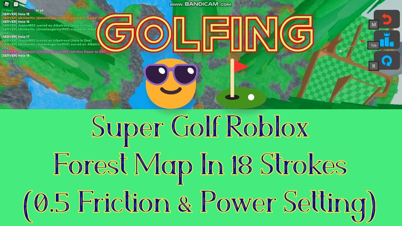 Super Golf Roblox - Forest Map In 18 Strokes! (0.5 F & Power Setting ...