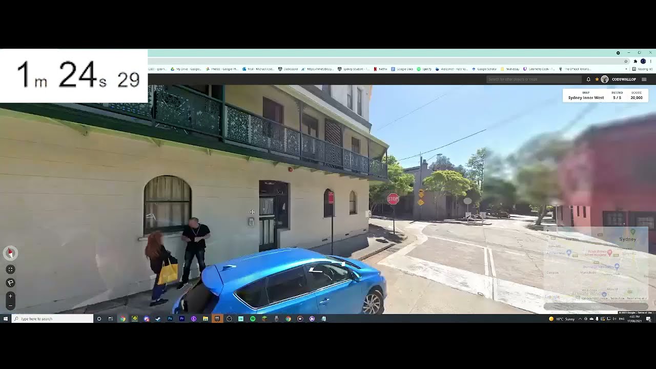 (Geoguessr) Sydney Inner West Map Perfect Score in 1m37s - YouTube
