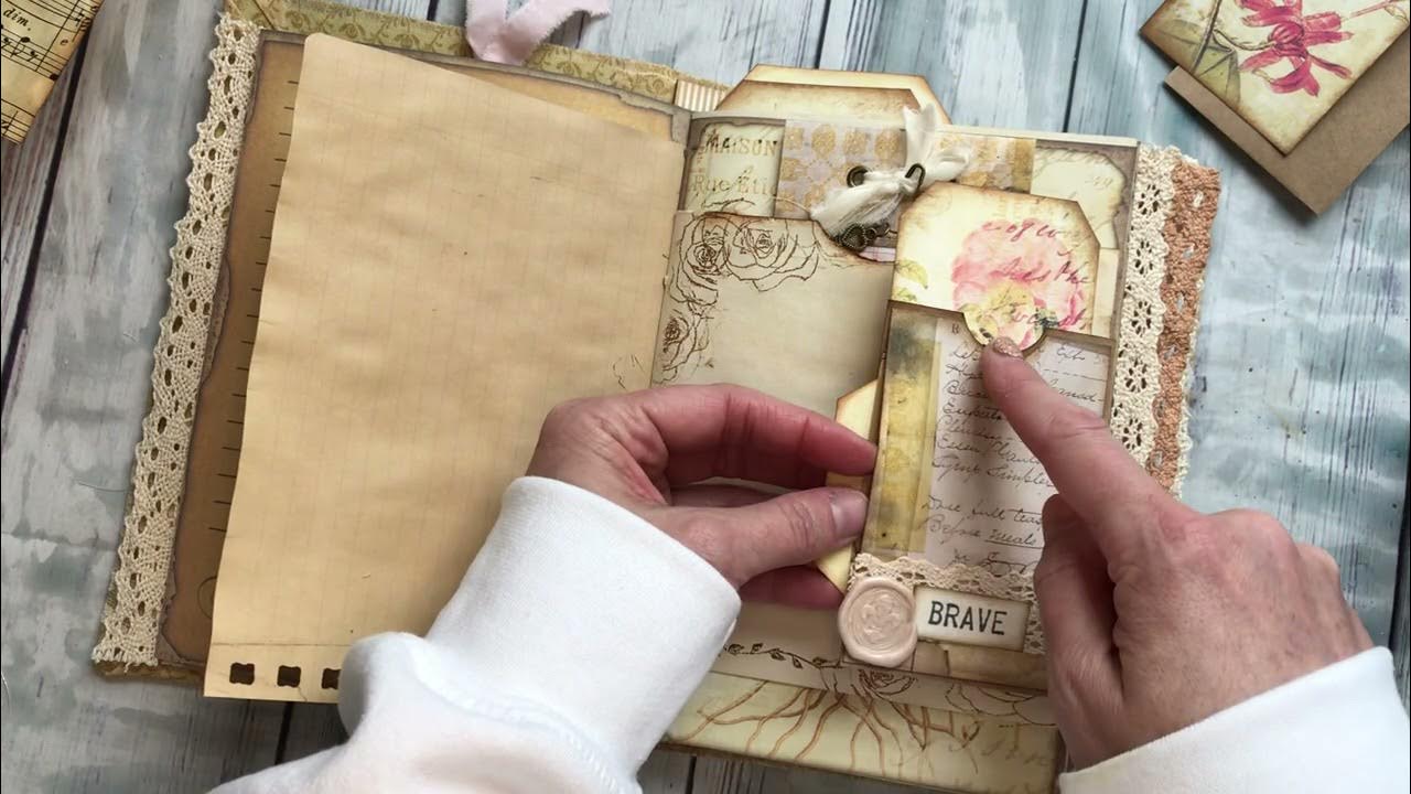 #9 Envelopes Flips and Pockets, Junk Journal From Start to Finish, Pink Monarch Prints - YouTube
