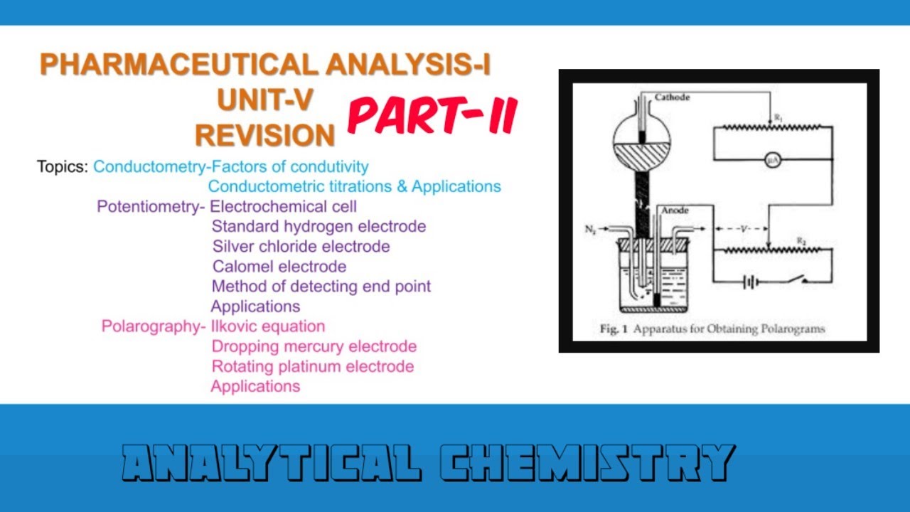 Pharmaceutical analysis / unit-V / Revision / Part- II - YouTube