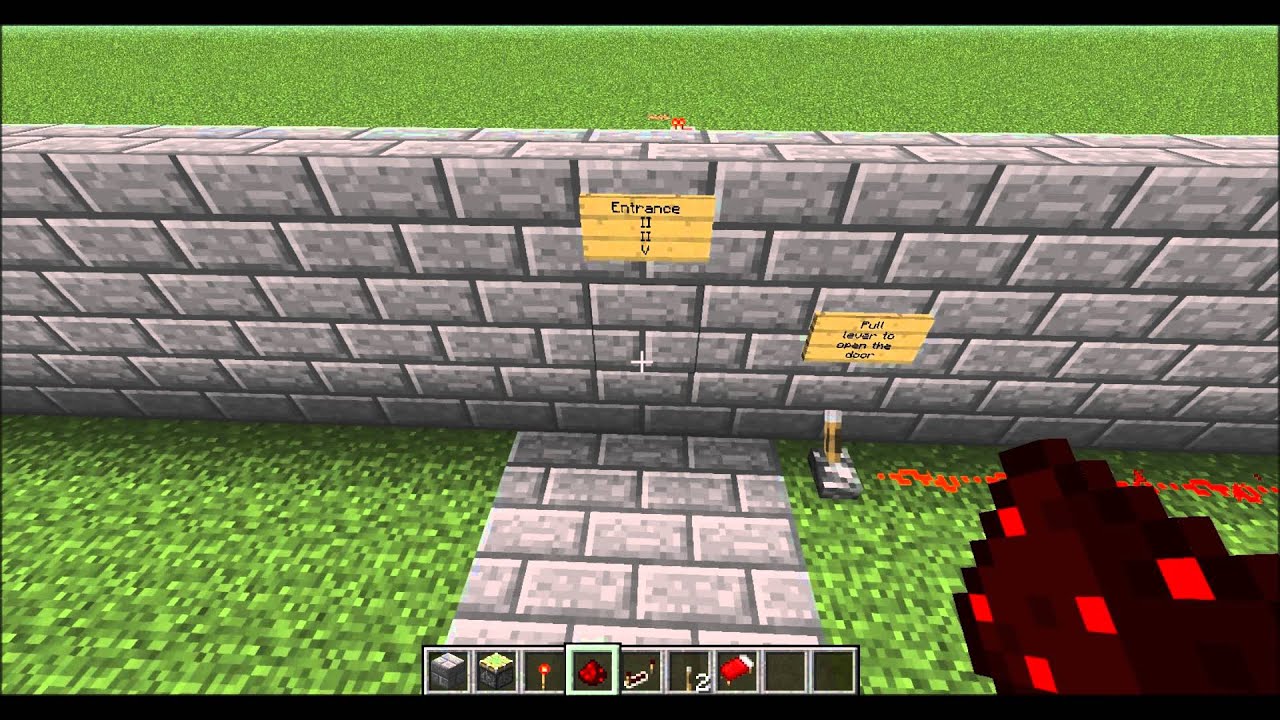 Minecraft Tutorial: How to Build a Hidden Door - YouTube