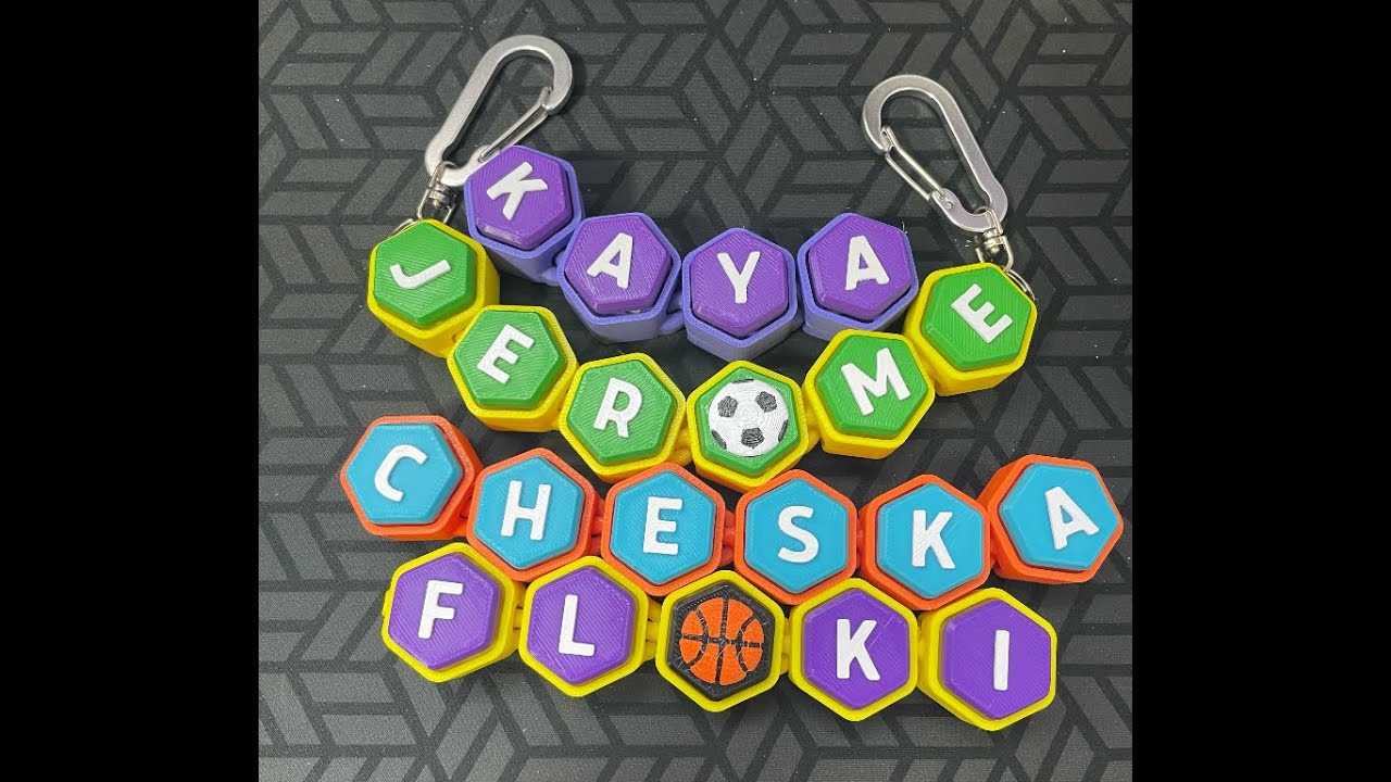 3D Printed Articulated Name Chains Assembly - YouTube